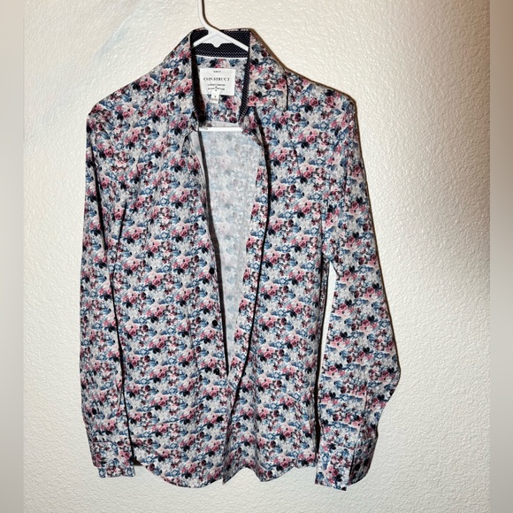 Covington | Jackets & Coats | Covington Mens Floral Shirt Jacket Red ...